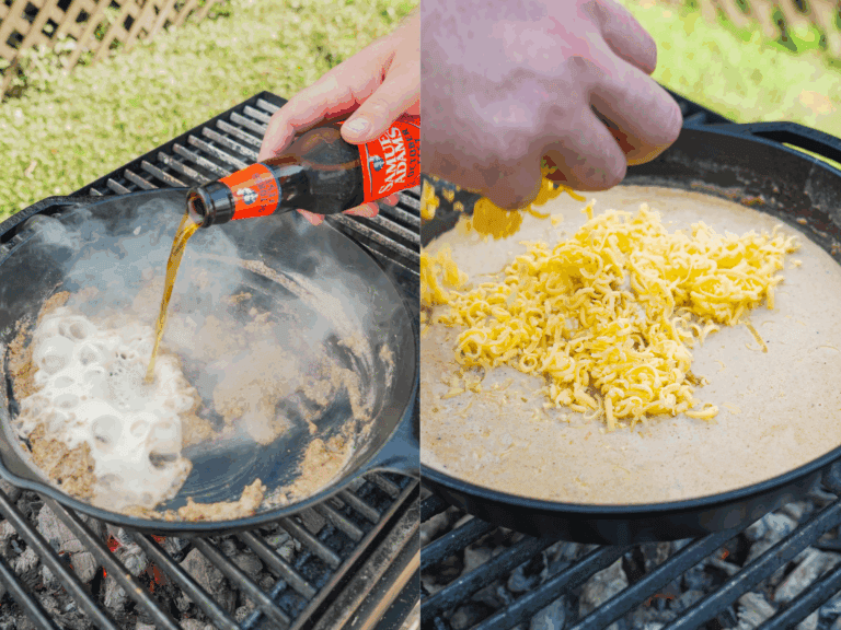 Beer Cheese Dip with Sausage - Over The Fire Cooking